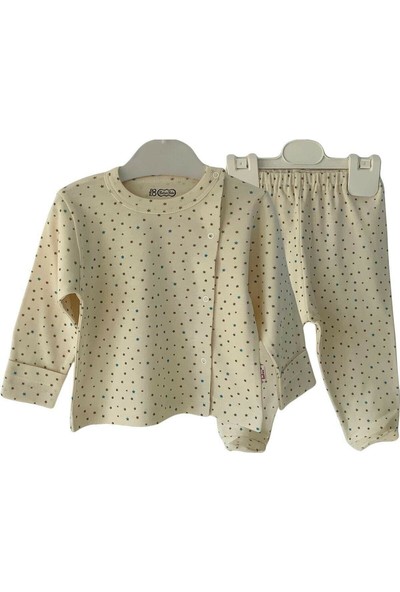 Bahar Bebe Yenidoğan Bebek Pijama Krem Yıldız