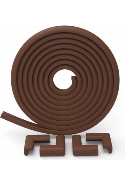 Agubugu Baby Kauçuk 2 Metre Kenar + 4 Adet Köşe 8mm Kahverengi