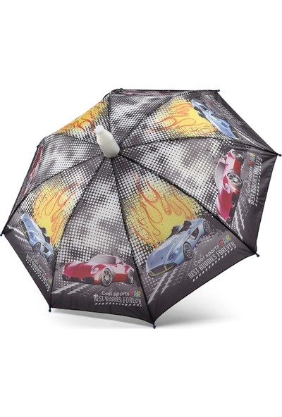 Moda Yedi Pvc Kılıflı Erkek Çocuk Şemsiyesi - Cars Siyah
