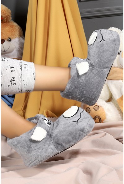 Woggo 1612 Hayvan Figürlü Kadın Ev Içi Panduf