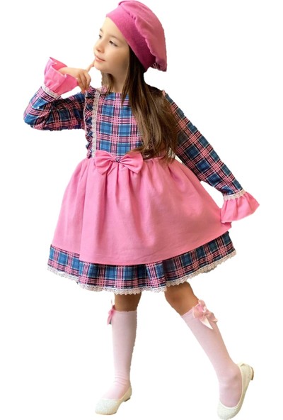 Melody Şeker Pembe Kız Çocuk Elbise Melody Şeker Pembe Kız Çocuk Elbise