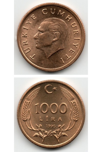 Benim Koleksiyonum 1.000 Lira (1995) Çil Eski Madeni Para
