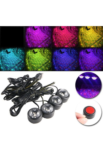 Dekohop LED Dizayn Ambians Işık Sese Duyarlı Oto LED Dekorasyon Lambası Dekohop LED Dizayn Ambians Işık Sese Duyarlı Oto LED Dekorasyon Lambası