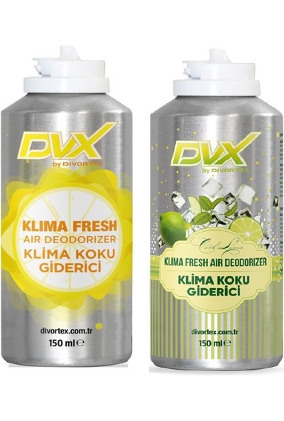 Divortex Cool Lime ve Limon Kokulu Klima Bombası 150 Ml. x 2 Ad. Divortex Cool Lime ve Limon Kokulu Klima Bombası 150 Ml. x 2 Ad.