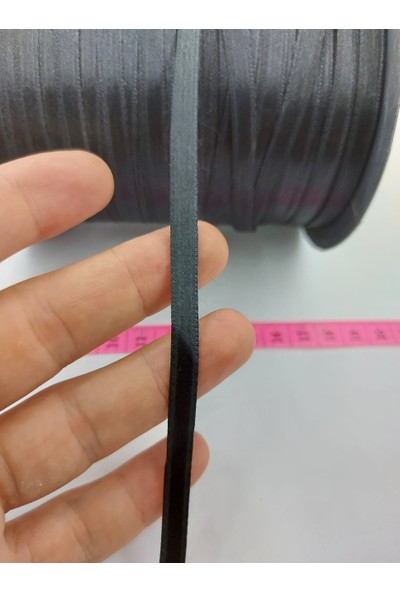 Ztt Saten Kurdale Siyah Renk 6 mm 10 Metre Ztt Saten Kurdale Siyah Renk 6 mm 10 Metre