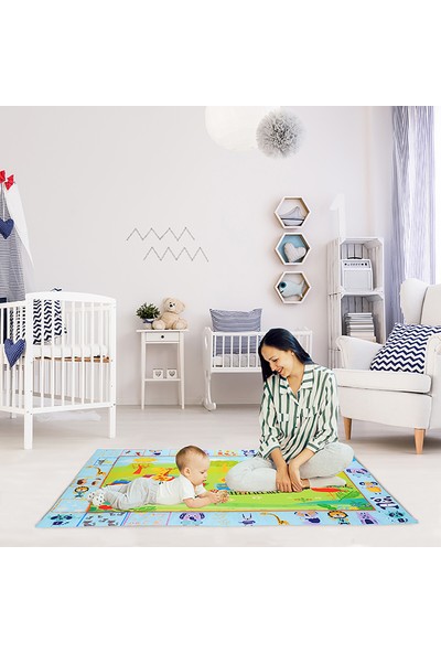 Safemom Hayvanlar Oyun Matı 90X145 cm Safemom Hayvanlar Oyun Matı 90X145 cm