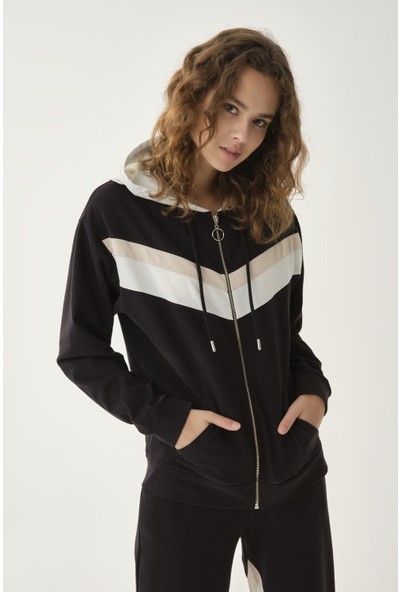 Dagi Siyah Kapüşonlu Sweatshirt