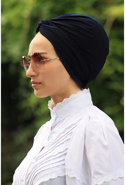 Amisos Bone Şal Dolama Bone Lacivert Hazır Model - Yeni Model Tesettür Giyim Amisos Bone Şal Dolama Bone Lacivert Hazır Model - Yeni Model Tesettür Giyim