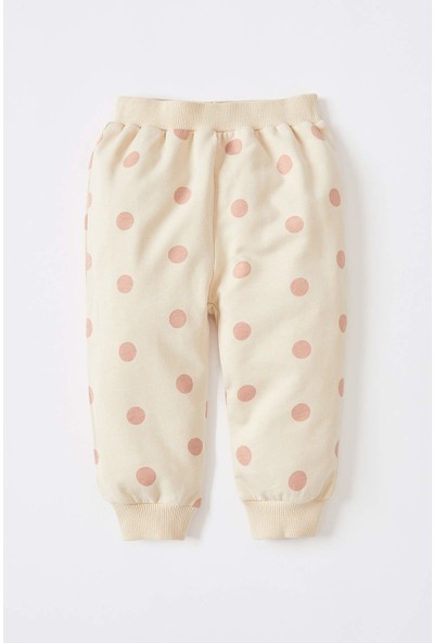 DeFacto Kız Bebek Puantiye Desenli Eşofman Altı V5991A221AU