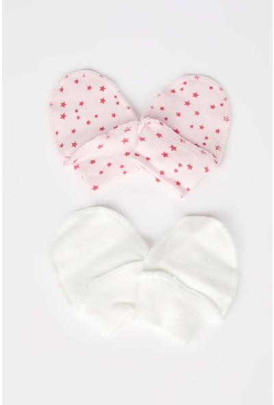 DeFacto Kız Bebek Desenli Yeni Doğan 2'li Eldiven W3744A221Au DeFacto Kız Bebek Desenli Yeni Doğan 2'li Eldiven W3744A221Au