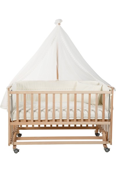 Baby Plus Doğal Ahşap Karyola 70X130 cm