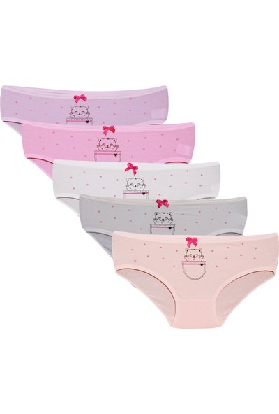 Onurel 5'li Renkli Baskılı Kız Çocuk Külot 220 Onurel 5'li Renkli Baskılı Kız Çocuk Külot 220