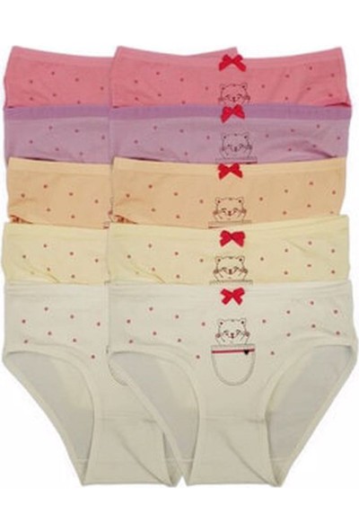 Onurel 10'lu Renkli Likralı Baskılı Kız Çocuk Külot 217_10LU Onurel 10'lu Renkli Likralı Baskılı Kız Çocuk Külot 217_10LU