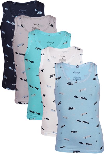 Onurel Erkek Çocuk 5^li Araba Desenli Atlet 139