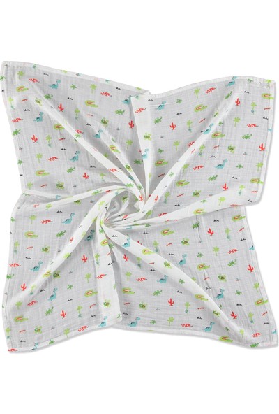 Hello Baby Bebek Timsah Desen Müslin Tek Çok Amaçlı Battaniye