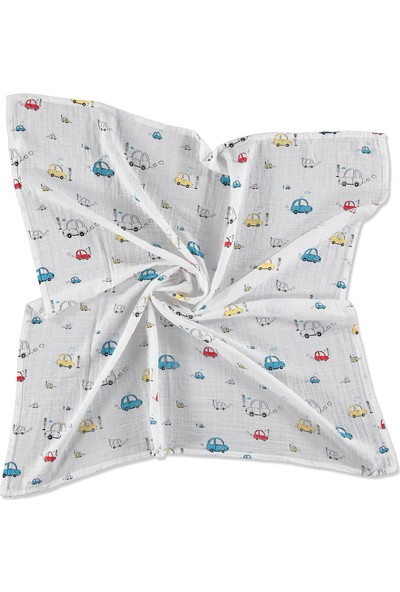 Hello Baby Bebek Arabalar Müslin Tek Çok Amaçlı Battaniye