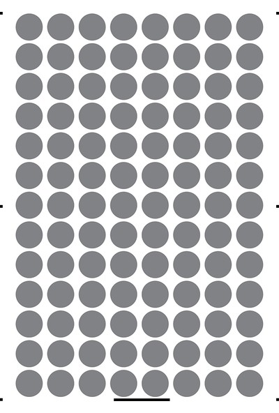 Naturel Basım 3 cm Çaplı Renkli Yuvarlak Etiket Gri