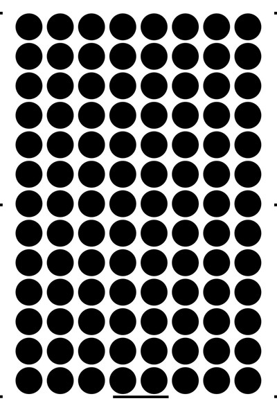 Naturel Basım 3 cm Çaplı Renkli Yuvarlak Etiket Siyah