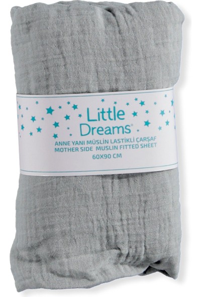 Little Dreams Müslin Anne Yanı Fitted Çarşaf 60X90 Little Dreams Müslin Anne Yanı Fitted Çarşaf 60X90