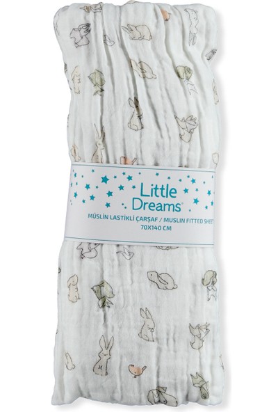 Little Dreams Müslin Fitted Çarşaf 70X140 Little Dreams Müslin Fitted Çarşaf 70X140