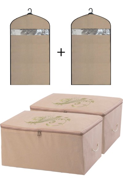 Umbellatum Hurç Organizer - Saklama Çantası 64 x 41 x 35 cm. Büyük Boy ve Elbise Kılıfı 4'lü Set
