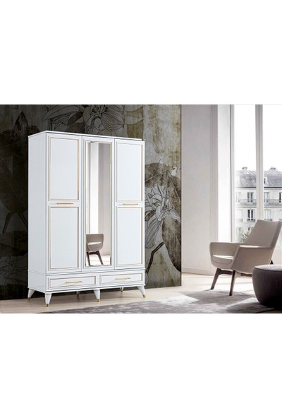 Bubu Home Lale 3 Kapaklı Dolap