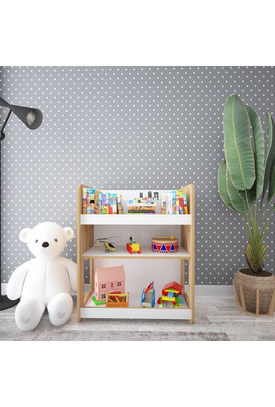 Minera Martı Çok Amaçlı Montessori Oyuncak Toplama ve Kitaplık Ünitesi Minera Martı Çok Amaçlı Montessori Oyuncak Toplama ve Kitaplık Ünitesi