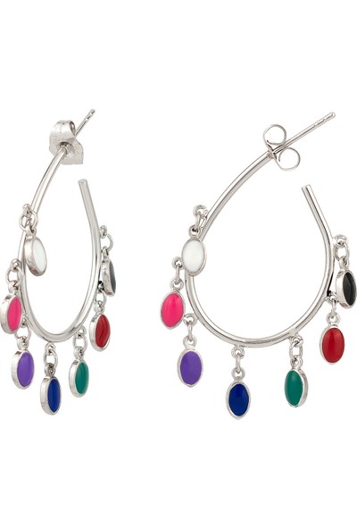 Uslada Bijoux House Uslada Boncuklu Shakira Oval Halka Küpe Uslada Bijoux House Uslada Boncuklu Shakira Oval Halka Küpe