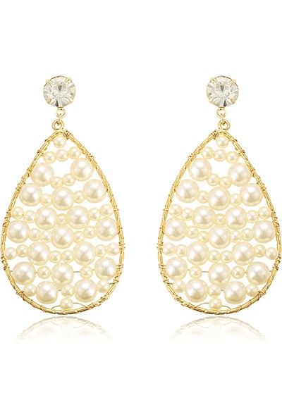 Uslada Bijoux House Uslada Damla Kafesli Incili Küpe