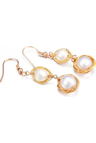 Uslada Bijoux House Uslada Kafes Incili Sarmal Küpe