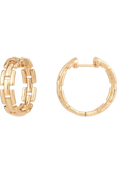 Uslada Bijoux House Uslada Halka Küpe Zincir Desenli