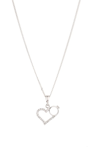 Uslada Bijoux House Uslada Kalp Kolye - Tek Taş