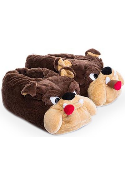 Twigy YY0260 Tw Bulldog Kahve Hayvan Figürlü Erkek Panduf