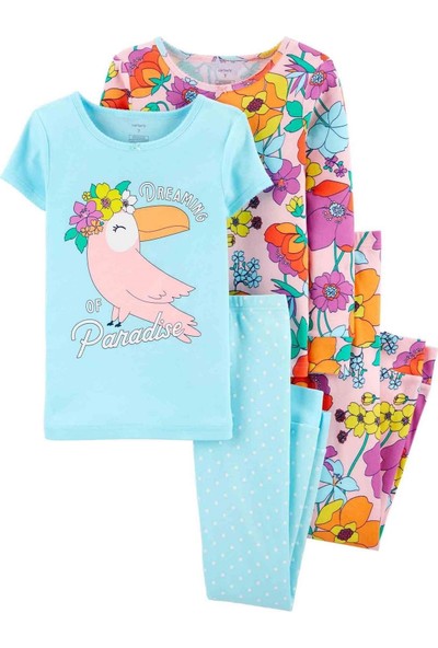 Carter's 4'lü Kız Çocuk Pijama Takımı 3I555410