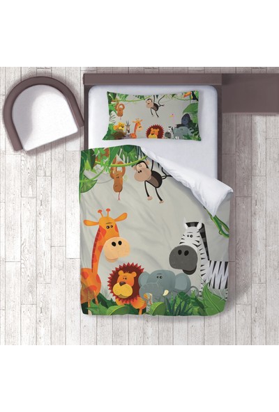 İnstababyrooms Dijital Baskılı 100 x 150 cm Bebek Odası Nevresim Takımı Model 090