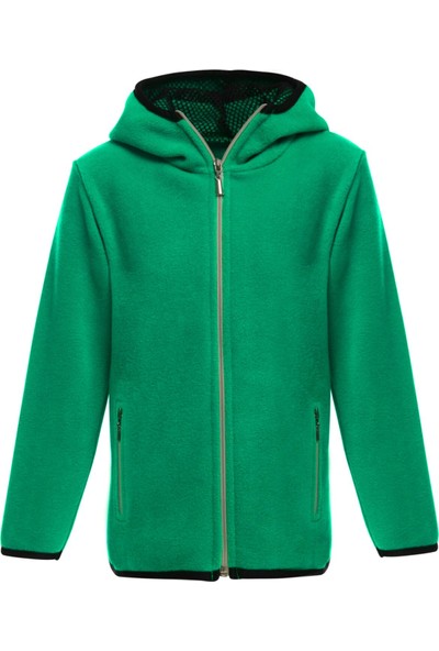 ASL Kids Colors Çocuk Polar Sweatshirt Kapşonlu Yeşil