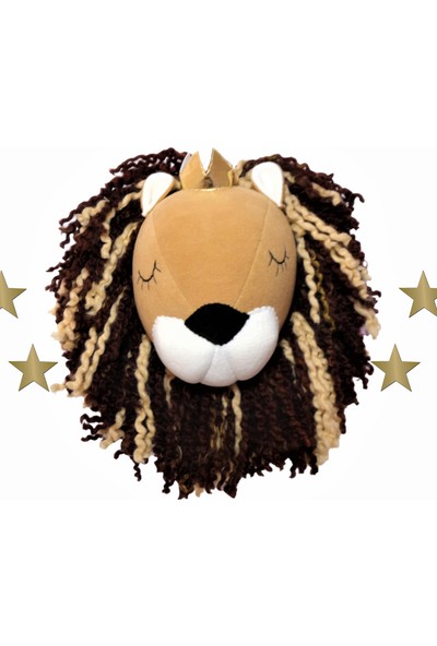 Little And More Aslan Büst Duvar Dekoru Süsü 40 x 35 cm