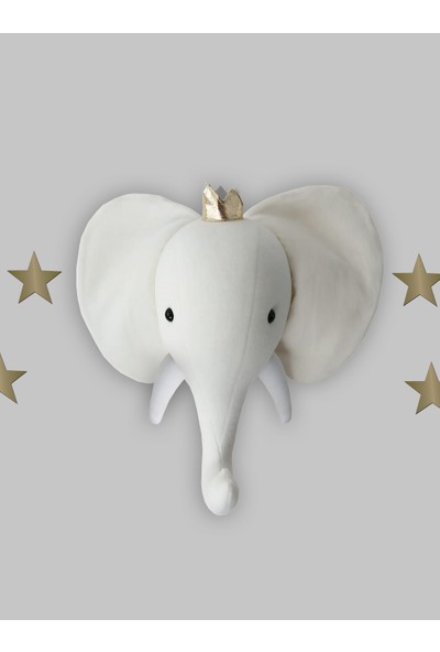 Little And More Fil Büst Duvar Dekoru -Ekru