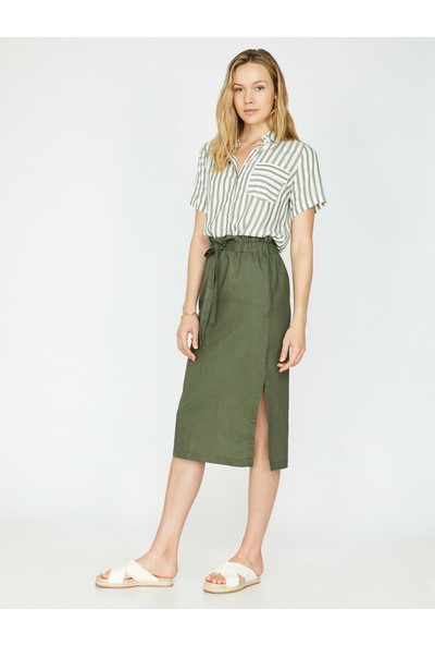 Koton Beli Baglamali Etek