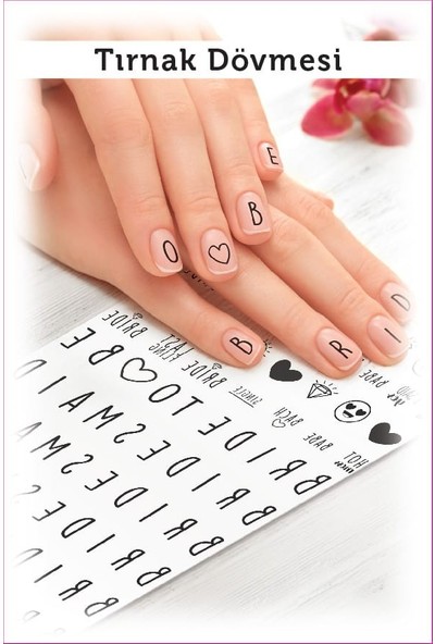 Artikel Bride Harf Karakterli Tırnak Dövmesi,tırnak Tattoo,nail Art ,tırnak Sticker 10X15 cm Artikel Bride Harf Karakterli Tırnak Dövmesi,tırnak Tattoo,nail Art ,tırnak Sticker 10X15 cm
