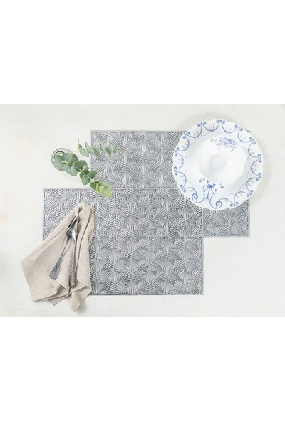 English Home Articles Pvc 2'li Amerıkan Servis 30 x 45 cm Silver