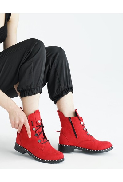 Oct Shoes Troplu Günlük Fermuarlı Kadın Bot&bootie TS1085