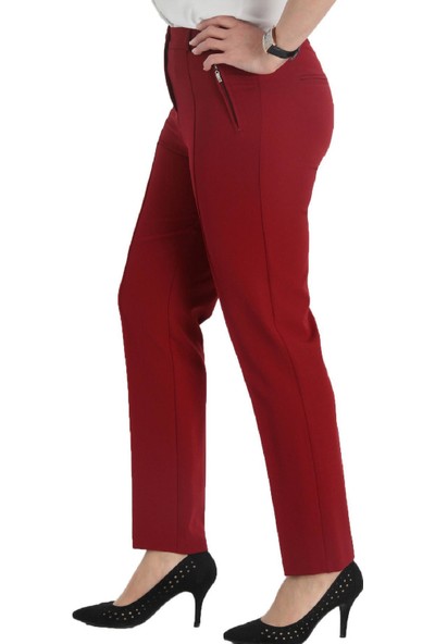 Günay Fierte Kadın Büyük Beden Pantolon NVR2121 Kumaş Normal Bel Dar Paça Bilek Boy Fermuar Kapama Düğmeli Spor Fermuarlı Cep Detay Günay Fierte Kadın Büyük Beden Pantolon NVR2121 Kumaş Normal Bel Dar Paça Bilek Boy Fermuar Kapama Düğmeli Spor Fermuarlı Cep Detay