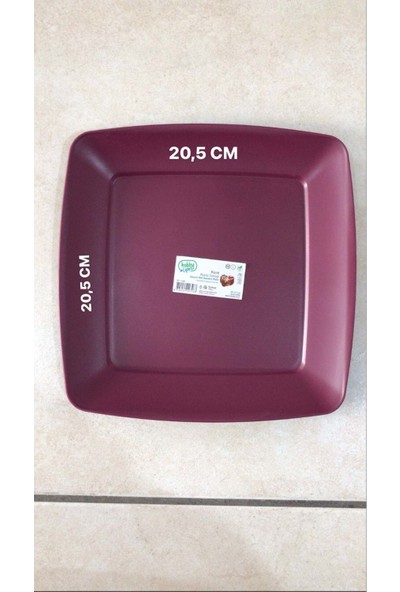 Hobby Life 4'lü Plastik Kare Pasta Tabağı 20,5 cm Mürdüm Hobby Life 4'lü Plastik Kare Pasta Tabağı 20,5 cm Mürdüm