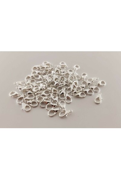 Yiğit Aksesuar 50 Adet Gümüş Renk Metal 502 Papağan Kilit-Kapama 12X6MM Yiğit Aksesuar 50 Adet Gümüş Renk Metal 502 Papağan Kilit-Kapama 12X6MM