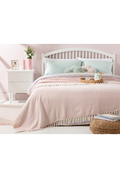 English Home Diamond Chick Dokuma Çift Kişilik Yatak Örtüsü 240X260 cm Pudra English Home Diamond Chick Dokuma Çift Kişilik Yatak Örtüsü 240X260 cm Pudra