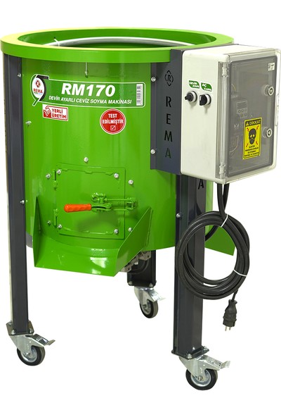 Rema RM170 Devir Ayarlı Ceviz Soyma Makinası 170 Litre 90 kg