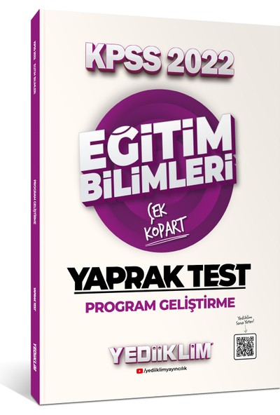Yediiklim Yayınları 2022 KPSS Eğitim Bilimleri Program Geliştirme Çek Kopart Yaprak Test Yediiklim Yayınları 2022 KPSS Eğitim Bilimleri Program Geliştirme Çek Kopart Yaprak Test