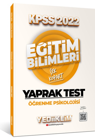 Yediiklim Yayınları 2022 KPSS Eğitim Bilimleri Öğrenme Psikolojisi Çek Kopart Yaprak Test Yediiklim Yayınları 2022 KPSS Eğitim Bilimleri Öğrenme Psikolojisi Çek Kopart Yaprak Test