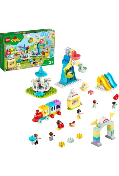 LEGO® Duplo® Kasabası Lunapark 10956 Tren, Dönmedolap, Atlıkarınca ve Daha Fazlasını İçeren Lunapark Yapım Oyuncağı (95 Parça) LEGO® Duplo® Kasabası Lunapark 10956 Tren, Dönmedolap, Atlıkarınca ve Daha Fazlasını İçeren Lunapark Yapım Oyuncağı (95 Parça)